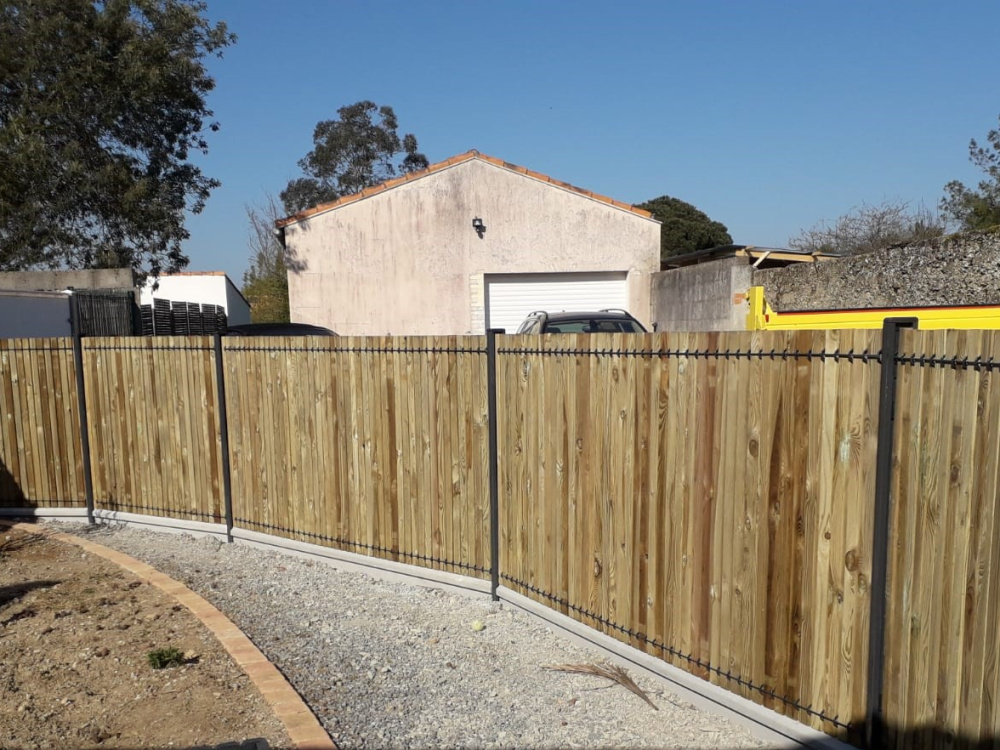 Clôture rigide occultation bois