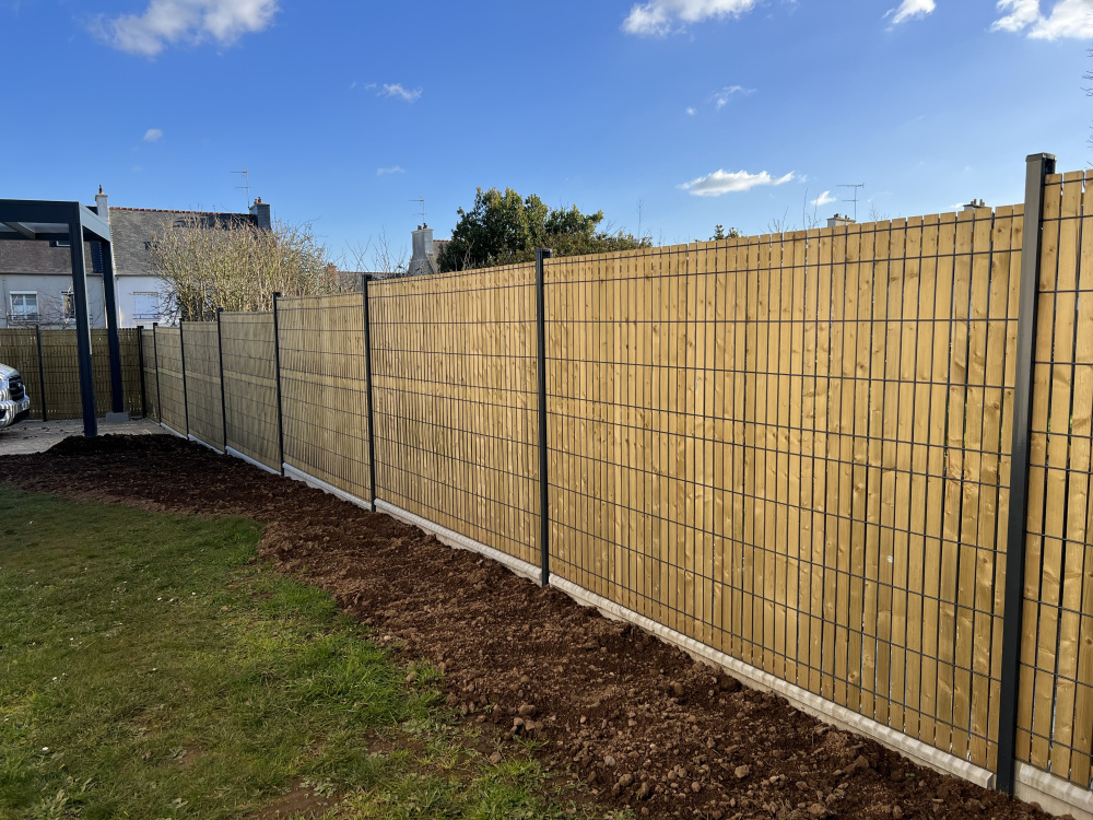 Grillage rigide DoMaCLo' + Occultants Bois